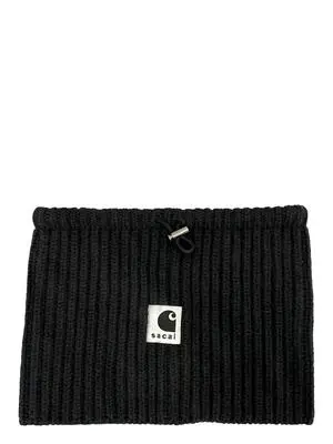 Sacai X Carhartt Wip Ribbed Neck Warmer - Black