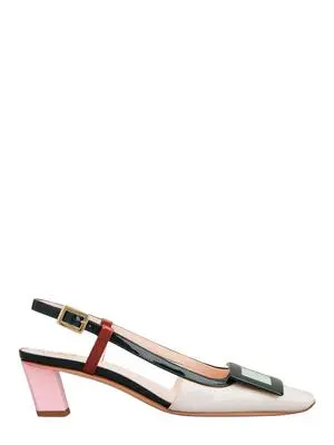 ROGER VIVIER Belle Vivier Leather Slingback Pumps Multi