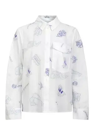 Baum Und Pferdgarten Graphic-print Cotton Shirt - White