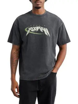 ID SUPPLY CO Dennis Rodman Never Rests Graphic T-shirt - Washed Black