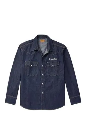 HUMAN MADE Embroidered Denim Shirt - Blue