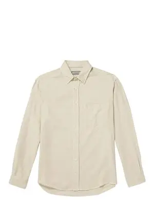 Canali Garment-dyed Lyocell-twill Shirt - Neutrals