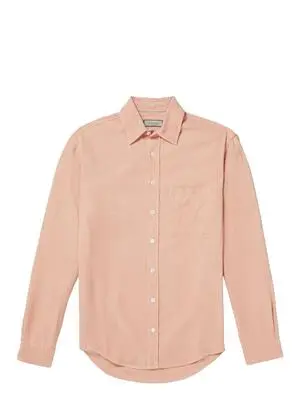 Canali Garment-dyed Lyocell-twill Shirt - Pink
