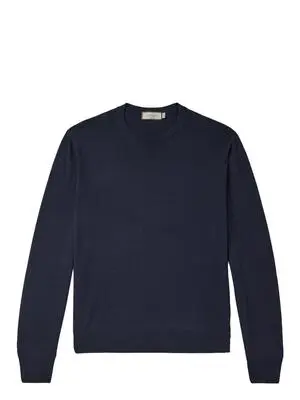 Canali Slim-fit Cashmere Sweater - Blue