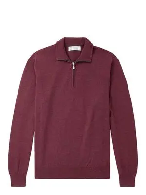 Brunello Cucinelli Cashmere Half-zip Sweater - Red