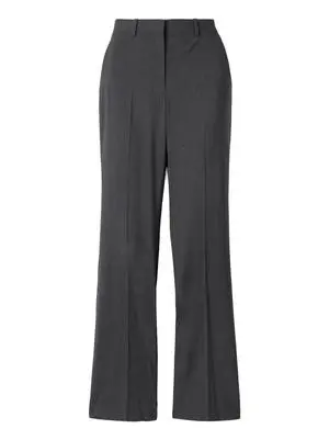 Theory Wool-blend Straight-leg Trousers - Gray