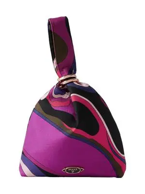 Emilio Pucci Printed Satin-twill Tote - Multi