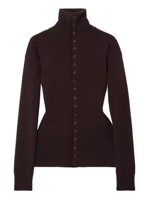 LEMAIRE Wool Cardigan - Burgundy