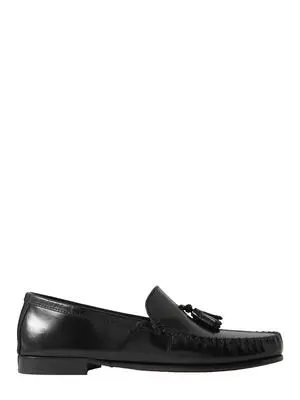 JAMIE HALLER Tasselo Tasseled Leather Loafers - Black