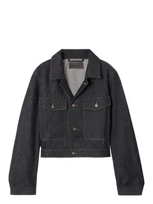 LEMAIRE Cropped Organic Denim Jacket Navy