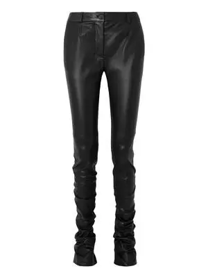 Dolce & Gabbana Leather Skinny Pants - Black