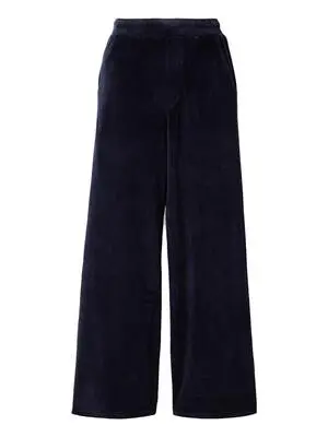 Citizens Of Humanity Brynn Cotton-blend Velour Wide-leg Pants - Blue