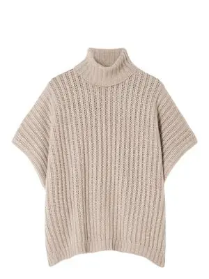 Brunello Cucinelli Ribbed Cashmere Turtleneck Sweater - Brown