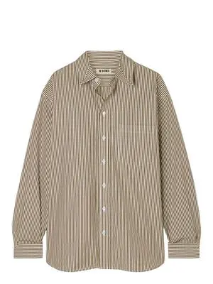 B Sides Nolan Striped Cotton-poplin Shirt - Brown