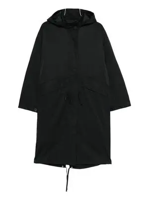 Closed Cotton And Nylon Parka Coat - Black