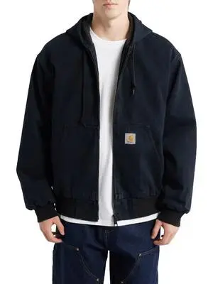 Carhartt Work In Progress Active Canvas Hooded Jacket - Blue Midnight