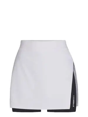 PB5STAR Side Split Pickleball Skirt White-black