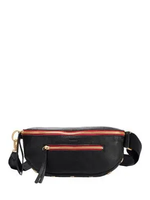 HAMMITT Medium Crossbody Bag - Black/brushed Gold Red Zip