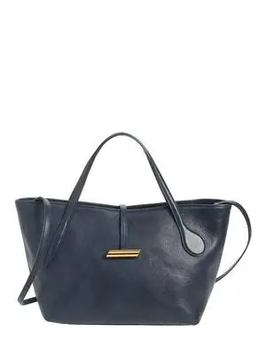 LIFFNER Petite Penne Leather Tote - Navy