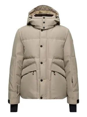 Moncler Elfin Hooded Down Ski Jacket - Beige