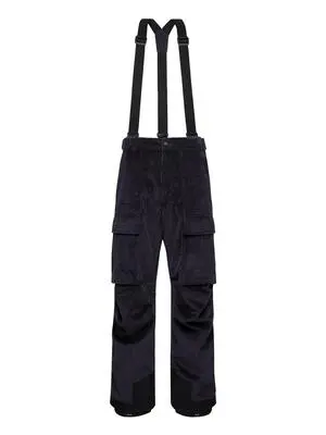 Moncler Padded Corduroy Ski Bib - Blue