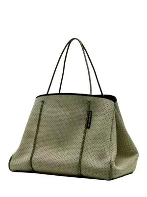 STATE OF ESCAPE Perforated Tote Bag - Green