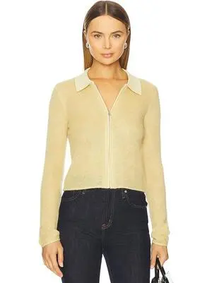 Rag & Bone Leva Zip Polo Sweater - Butter
