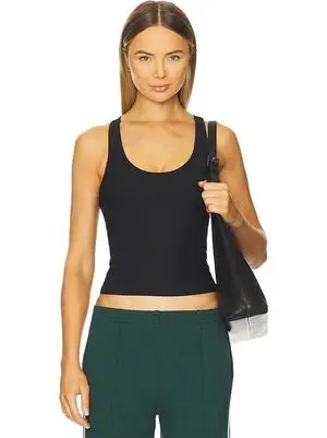 The Upside Laurie Crop Tank Top - Black