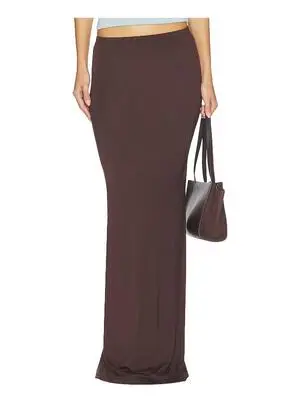 Eterne Maxi Soft Jersey Skirt - Espresso