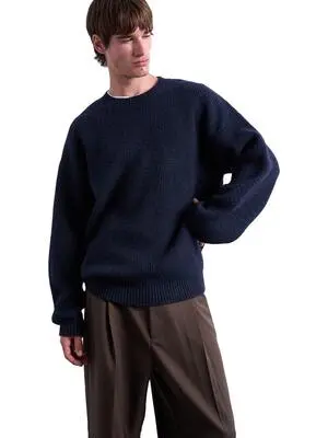 TOPMAN Oversized Ribbed Crewneck Sweater