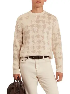 Ted Baker London Abstract Crewneck Sweater - Ecru