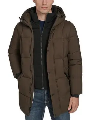 Andrew Marc Millstream Tech Down Parka Jacket - Jungle