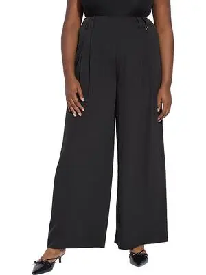 Lyssé Darcy Pleated Wide Leg Trousers - Black