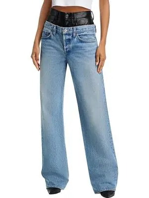AGOLDE Elson High Rise Wide Leg Jeans - Detox/outbreak
