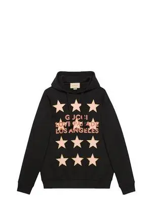 Gucci Love Parade Logo Cotton Jersey Sweatshirt - Black