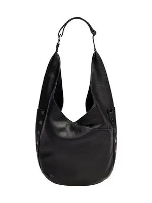 HAMMITT Tom Zip Hobo Bag - Black/gunmetal