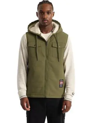 ECKO UNLTD. Shearling Vest Olive