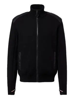 Moncler Down-paneled Zip-up Cardigan - Black