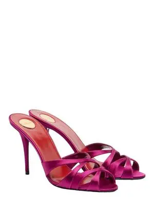 Saint Laurent Chandelle 95 Satin Crêpe Sandals - Pink