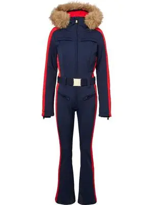 Goldbergh Suvi Faux Fur-trimmed Ski Jumpsuit - Blue