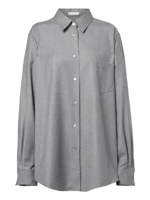 THE ROW Pino Virgin Wool Shirt - Grey