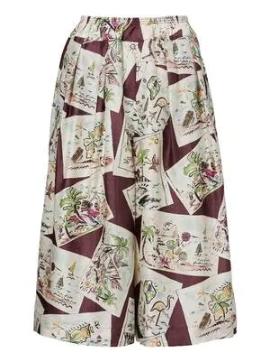 Loro Piana Emon Printed Silk Bermuda Shorts - Multicoloured