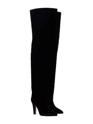 Paris Texas Elsa 100 Velvet Over-the-knee Boots - Black