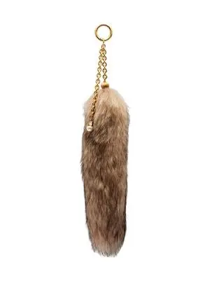 Chloé Treasure Tails Shearling Bag Charm - Brown