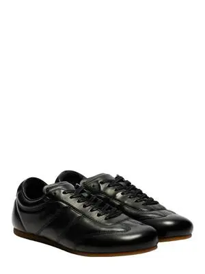 LEMAIRE Soft Runner Leather Sneakers - Black