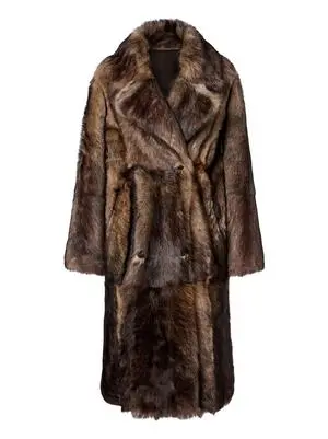 YVES SALOMON Reversible Shearling And Leather Coat - Brown