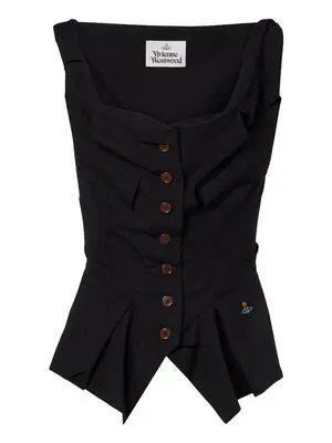 VIVIENNE WESTWOOD Monday Orb Peplum Vest - Black