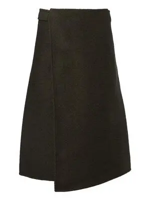 Proenza Schouler Bodhi Wool-blend Bouclé Twill Wrap Skirt - Brown