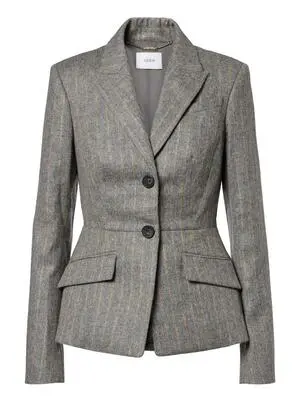 Erdem Pinstripe Wool And Mohair Blazer - Grey