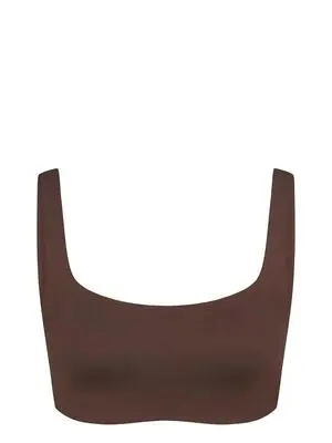 NIKESKIMS Matte Scoop Neck Bra 'dark Sepia - Brown